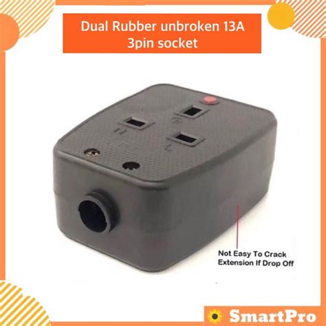 Dual Rubber Unbroken A Uk Type Trailing Socket Extension Socket Shopee Malaysia