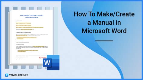 How To Makecreate A Manual In Microsoft Word Templates Examples 2023