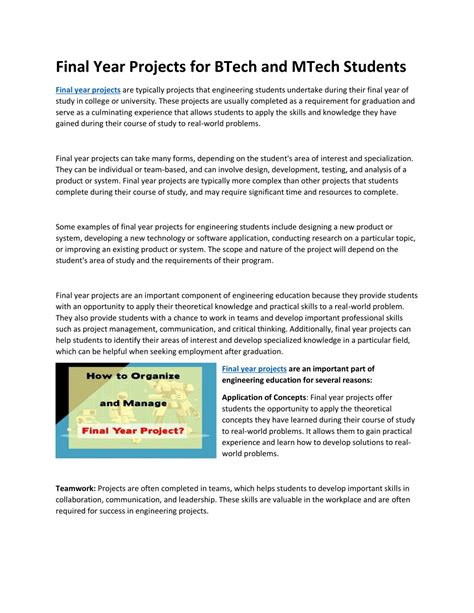 PPT Final Year Projects For BTech And MTech Babes PowerPoint Presentation ID