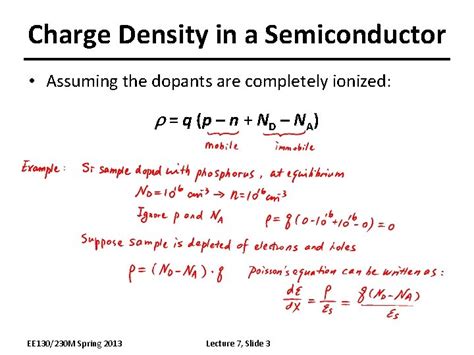 Lecture 7 Outline Poissons Equation Work Function Metalsemiconductor