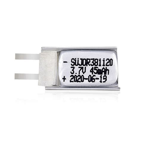 厂家供应锂聚合物电池3 7v 381120 45mah