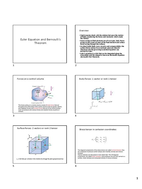 Euler Equation And Bernoullis Theorem Download Free Pdf Fluid