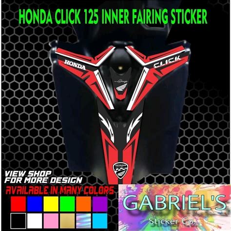 honda click v2 inner fairings sticker printed laminated waterproof