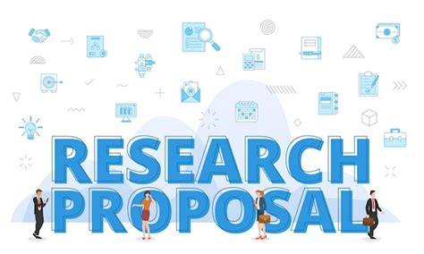 Premium Vector Research Proposal Concept With Big Words And People