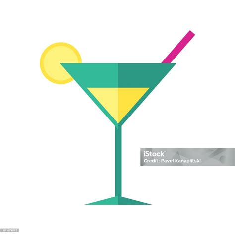 밝은 색깔의 칵테일 그림 웹 및 모바일에 대 한 여름 직업 아이콘입니다 0명에 대한 스톡 벡터 아트 및 기타 이미지 0명