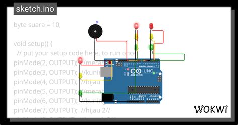 Lampu Dengan Bunyi Wokwi Esp32 Stm32 Arduino Simulator