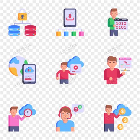 기술 및 클라우드 서비스 Png 일러스트 무료 다운로드 Lovepik