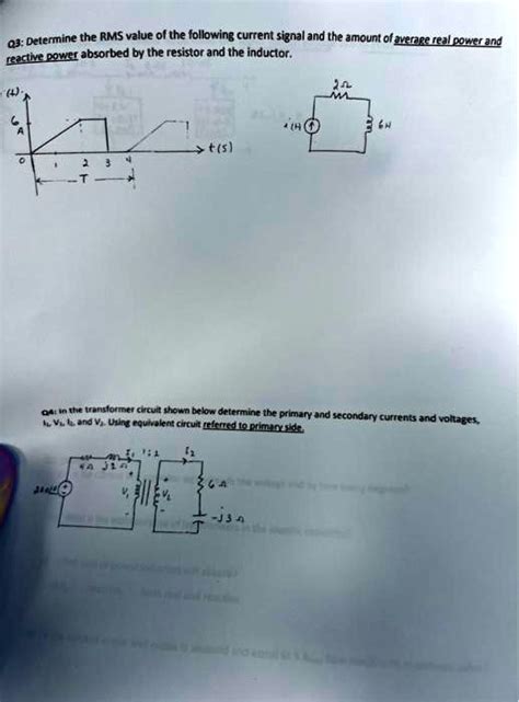 Q3 Determine The Rms Value Of The Following Current Signal And The
