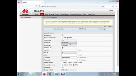 How To Configure Huawei Ont Hg8240 Youtube