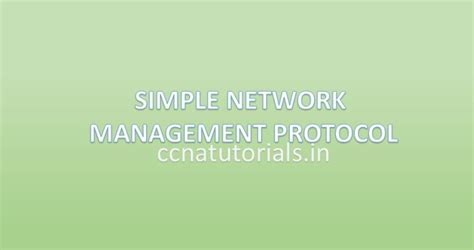 SNMP Simple Network Management Protocol Tutorial CCNA TUTORIALS