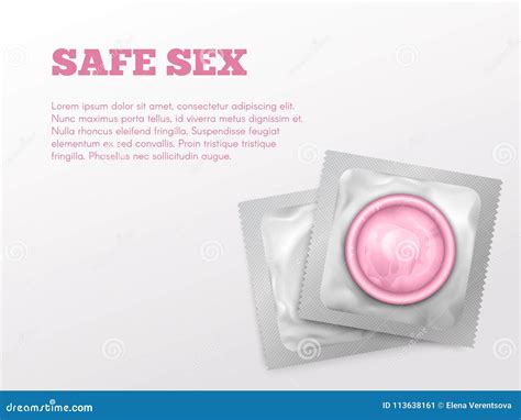 Contraceptive Birth Control And Safe Sex Ads Template Mockup Banner Realistic Vector Pink Latex