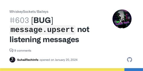 Bug `messageupsert` Not Listening Messages · Issue 603 · Whiskeysocketsbaileys · Github