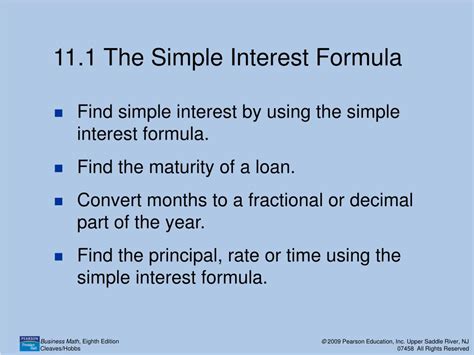 PPT 11 1 The Simple Interest Formula PowerPoint Presentation ID 444269