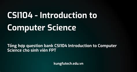 Csi104 Introduction To Computer Science