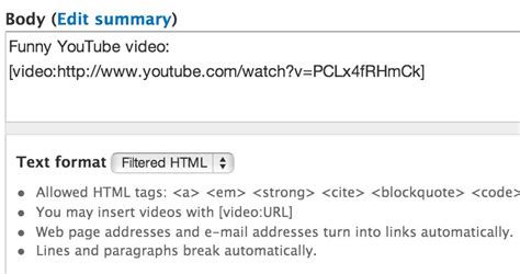 How To Embed Videos Using Video Filter In Drupal 7 Webwash