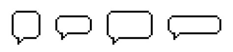 Pixel Speech Bubbles Chat Speech Or Dialogue Bubbles In Pixel Art