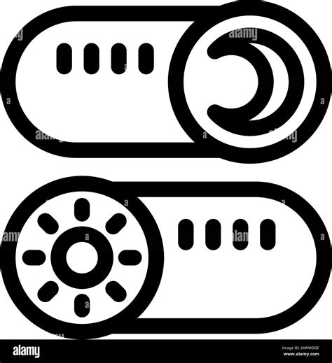 Toggle Switch Changing From Day Mode To Night Mode For User Interface Design Stock Vector Image