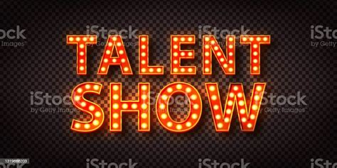 투명 한 배경에 장식에 대 한 특성 쇼 로고의 벡터 사실적인 격리 된 빨간 윤곽 텍스트 탤런트 쇼에 대한 스톡 벡터 아트 및 기타 이미지 탤런트 쇼 포스터 로고