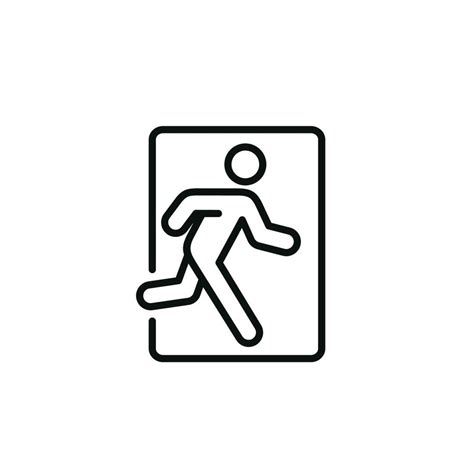 Emergency Exit Symbol Icon Isolated On White Background 24322924 Vector