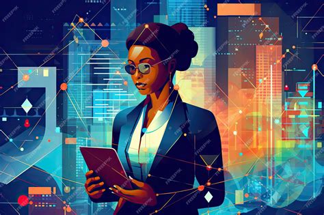 Premium Photo Illustration Of Empowered Female Data Scientist