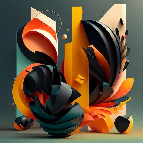 Premium Photo Bold Abstract Shapes