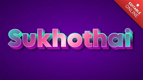 Sukhothai Text Style Effects Generator