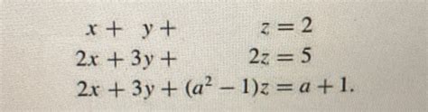 Solved In The Following Linear System Determine All