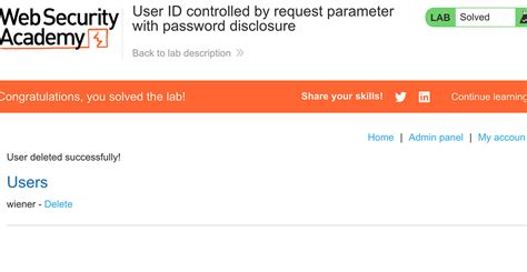 User Id Controlled By Request Parameter With Password Disclosure Port Swigger Academy By