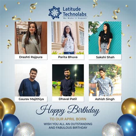 Latitude Technolabs Pvt Ltd On Linkedin Happybirthday Aprilbirthdays Latitudetechnolabs