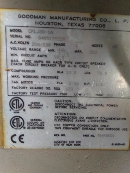 Goodman Outside Unit Issues DoItYourself Com Community Forums