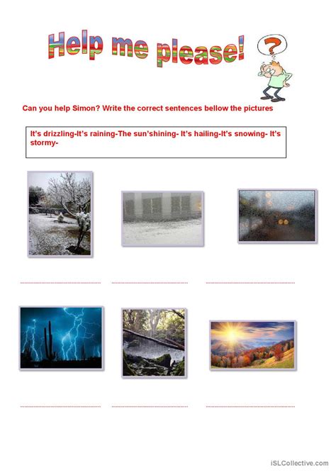 Help Me Please Picture Description English Esl Worksheets Pdf And Doc