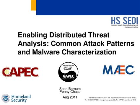 Ppt Enabling Distributed Threat Analysis Common Attack Patterns And