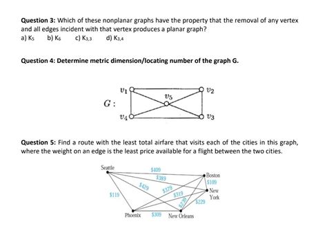 Solved Question 3 Which Of These Nonplanar Graphs Have The