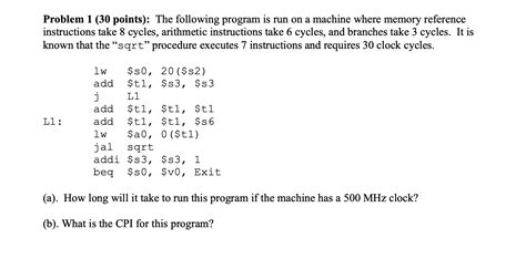 Solved Problem 1 30 Points The Following Program Is Run