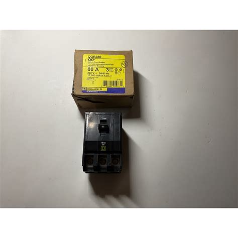 Square D Qob380 80a 3 Pole Circuit Breaker 120240v