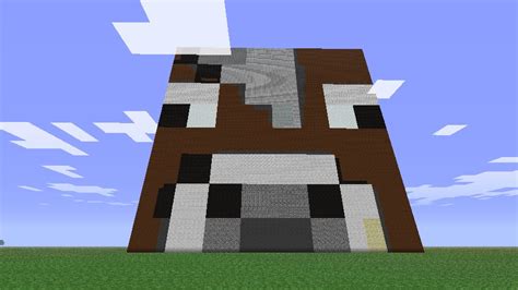 Cow Face Pixel Art Minecraft Project