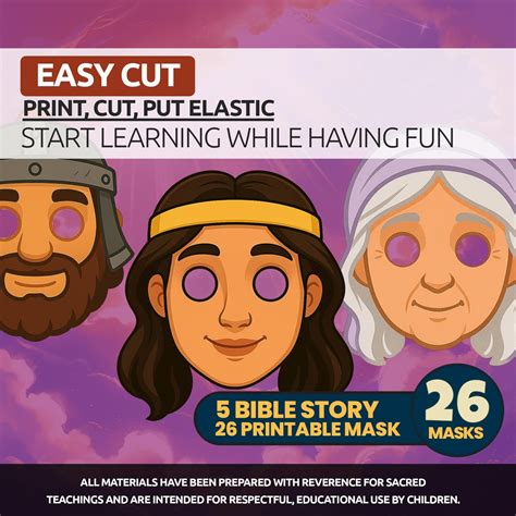 Women Of The Bible Masks Sunday School Story Play Pdf Download Etsy