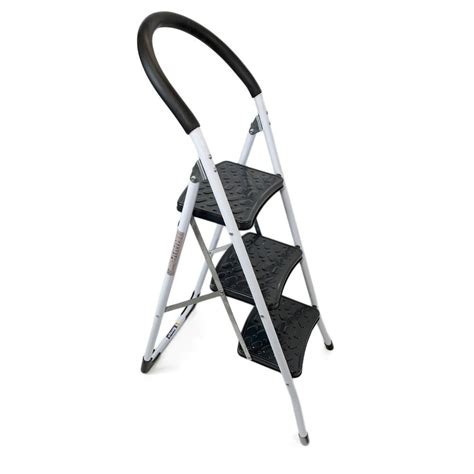 ᐉ Стремянка Smsara на 3 ступени Mega металлическая Белый Черный • Купить в Киеве Украине