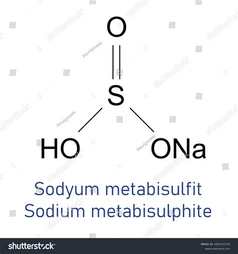 Sodium Metabisulfite Molecule Structure Stock Vector Royalty Free
