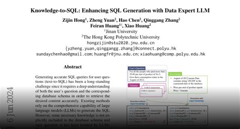Paper Page Knowledge To Sql Enhancing Sql Generation With Data