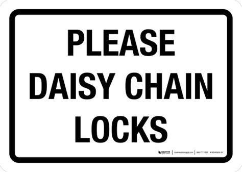 Please Daisy Chain Locks Landscape Wall Sign