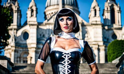Crossdresser Sissy Nun Blackhair Latex By Daisyraie On Deviantart