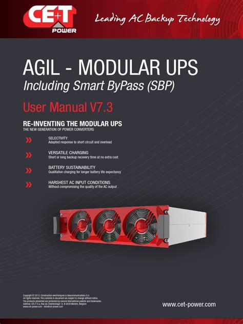 cet power agil modular ups user manual v7 4 pdf alternating