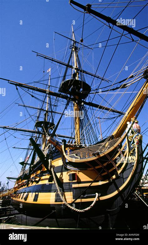 Uk Hampshire Portsmouth Hms Victory Admiral Nelsons Flagship From Naval