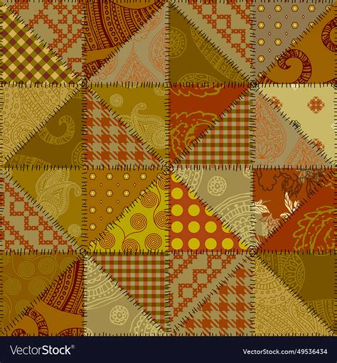 Geometric Abstract Pattern Intersection Patchwork Vector Image