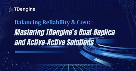 Balancing Reliability And Cost Mastering Tdengines Dual Replica And