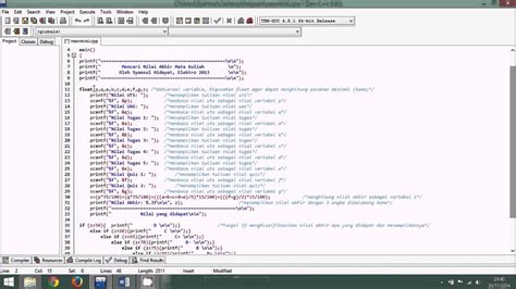 Tutorial Pemograman Bahasa C Youtube