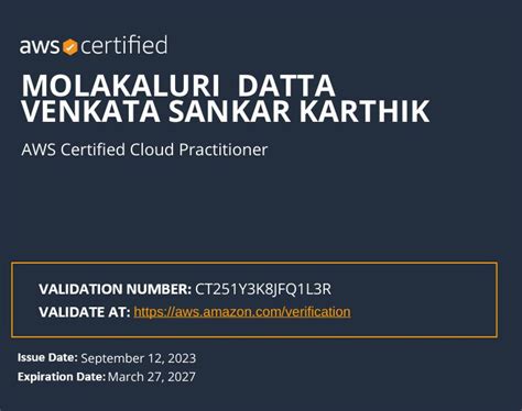 Molakaluri Karthik On Linkedin Aws Cloudcomputing Certification