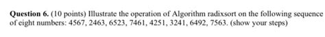 Solved Question 6 10 Points Illustrate The Operation Of