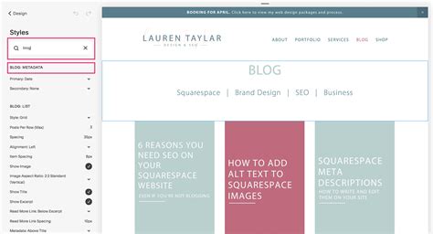 How To Create A Blog In Squarespace For Your Business Lauren Taylar